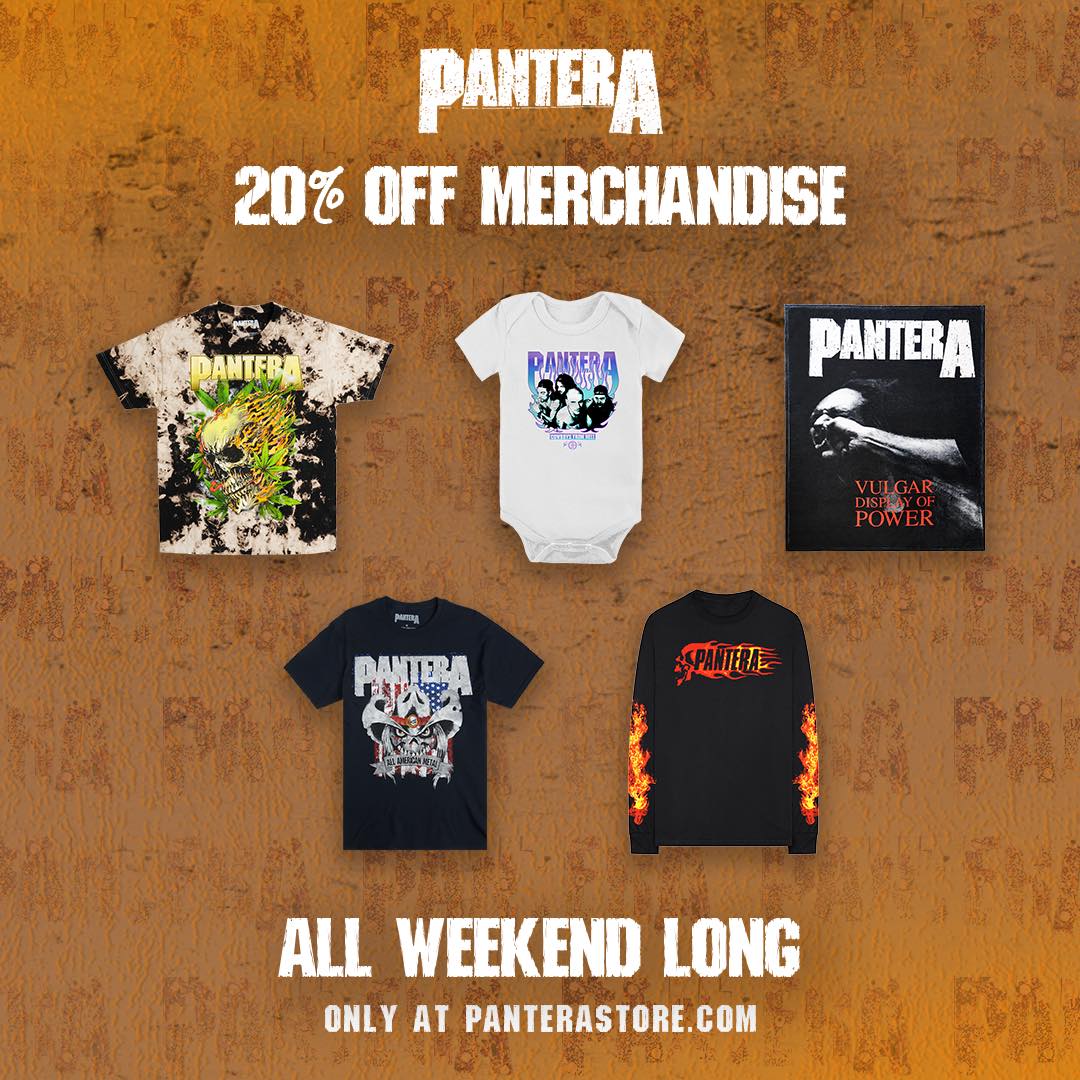 20% Off Pantera Merch all weekend! – Pantera